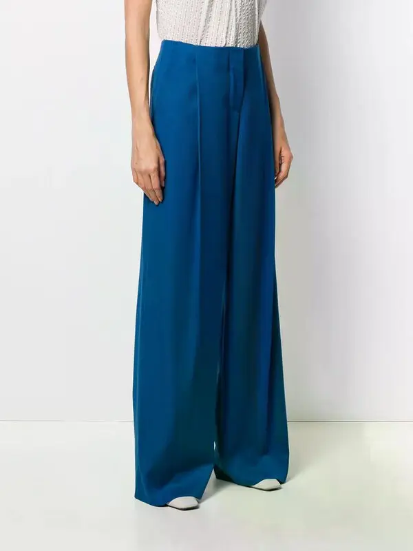Nina Ricci Cotton Wide Leg Tailored Trousers