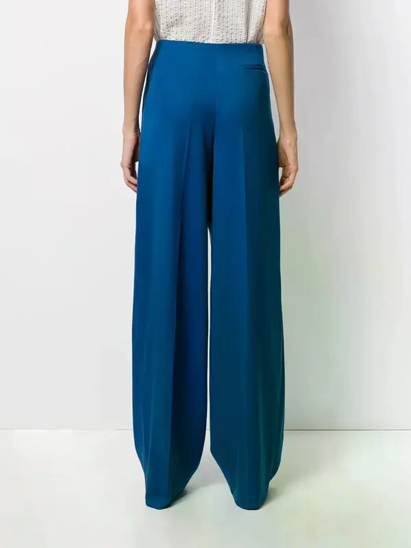 Nina Ricci Cotton Wide Leg Tailored Trousers