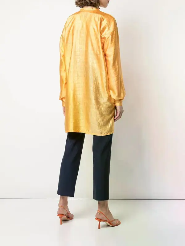 Sies Marjan Azra Crocodile-embossed Satin Shirt