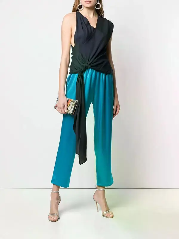 GIANLUCA CAPANNOLO Elastic Waist Trousers - Blue