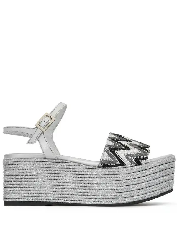 MADISON MAISON Leather Espadrille Wedges