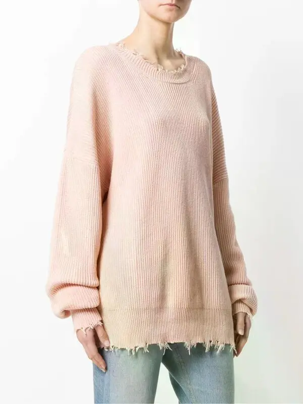 BEN TAVERNITI UNRAVEL PROJECT Distressed Ribbed Jumper