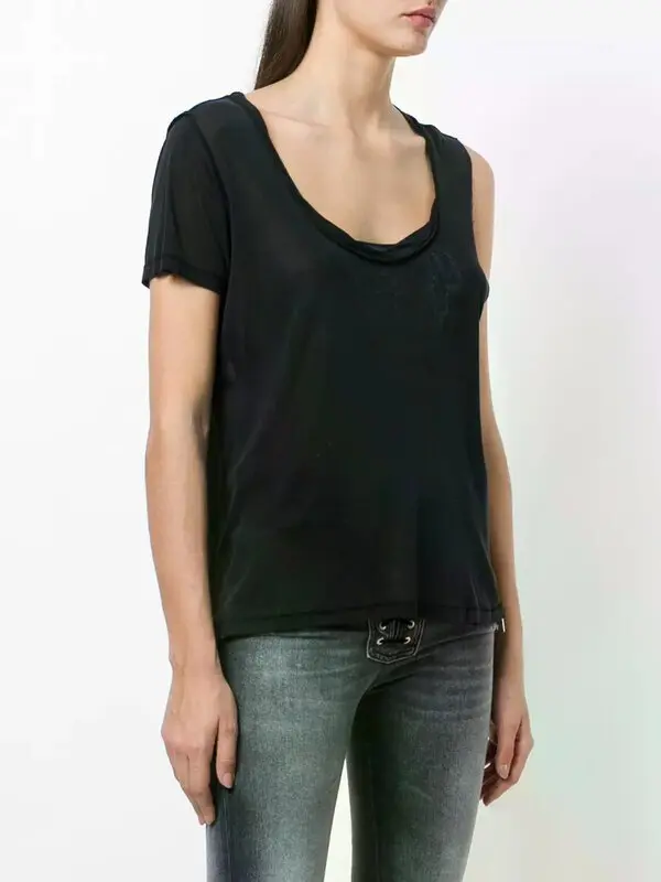 BEN TAVERNITI UNRAVEL PROJECT Asymmetric Twisted Neck Tank