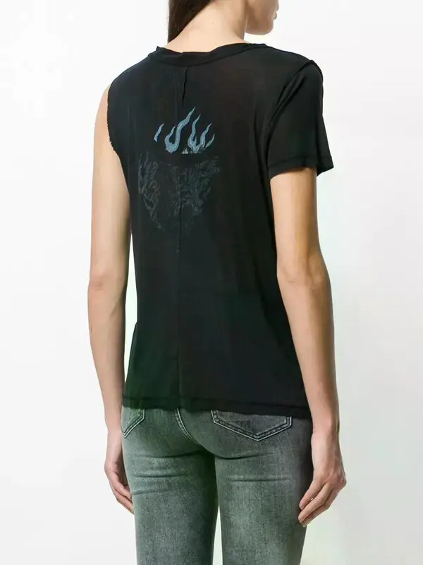 BEN TAVERNITI UNRAVEL PROJECT Asymmetric Twisted Neck Tank