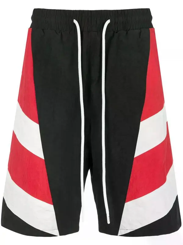 GOD'S MASTERFUL CHILDREN Striped Track Shorts - Red