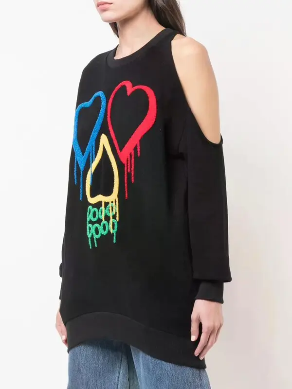 HACULLA. Graphic Print Cut-out Sweatshirt