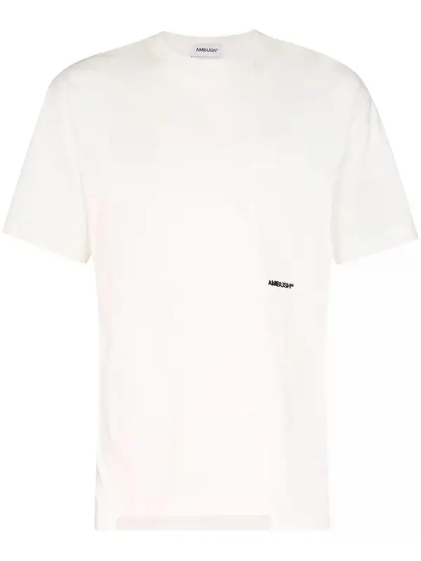 AMBUSH Logo-print Tonal-patchwork T-shirt