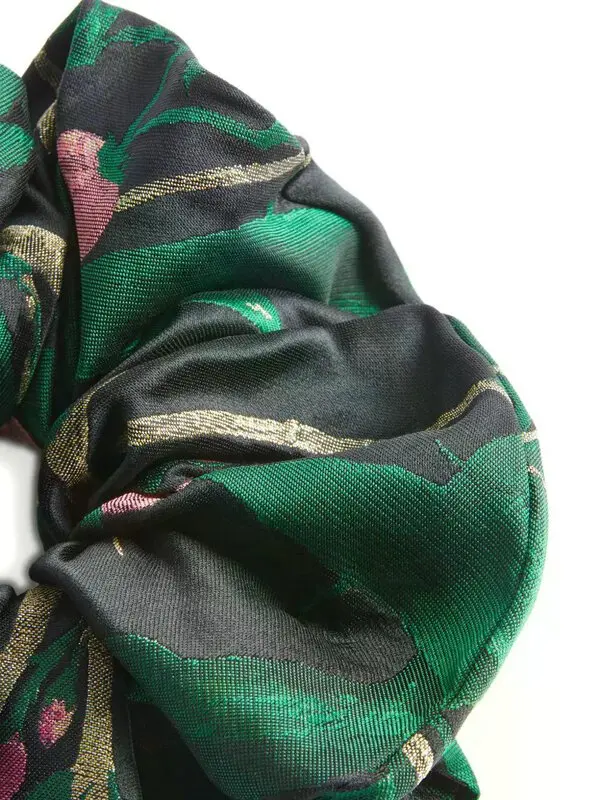 La DoubleJ Jacquard-patterned Giga Scrunchie - Black