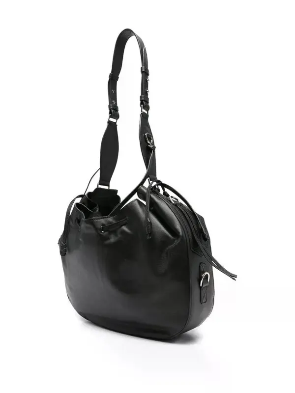 Isabel Marant Étoile Leather Drawstring Shoulder Bag - Black