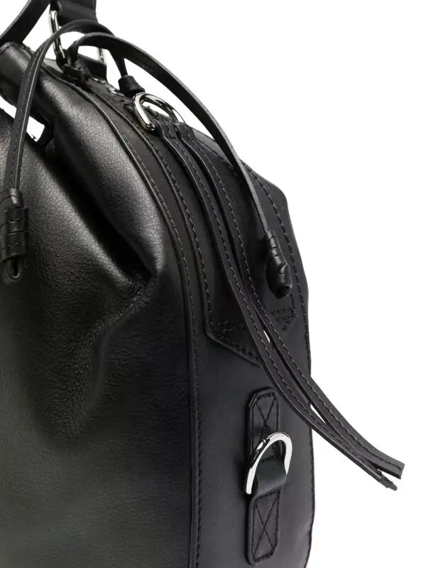 Isabel Marant Étoile Leather Drawstring Shoulder Bag - Black