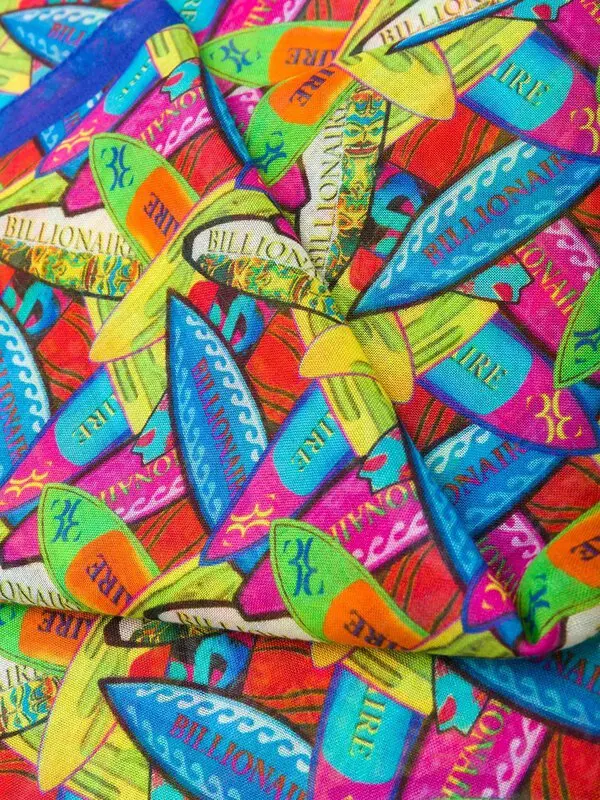 BILLIONAIRE Surf Board Print Scarf
