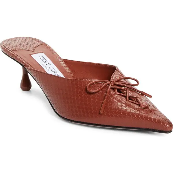 JIMMY CHOO Scarlett Pointed Toe Mule - Cognac