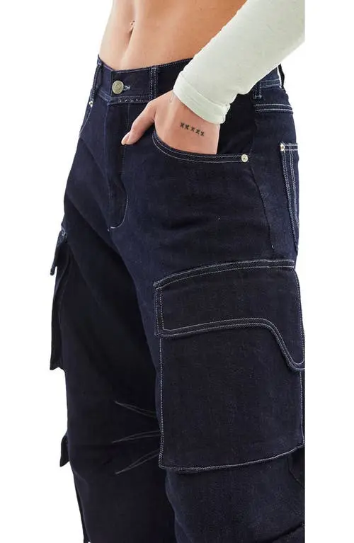 MOTHER OF ALL Rae Denim Cargo Pants