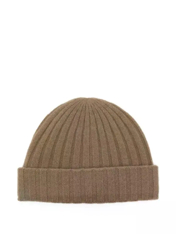TOTEME Ribbed Cashmere Beanie - Neutrals