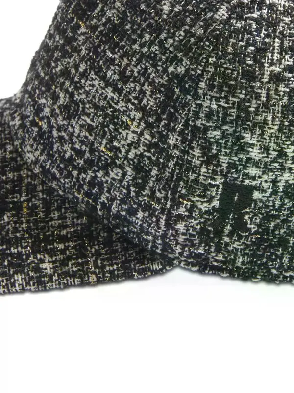 La DoubleJ Tweed Baseball Cap - Black