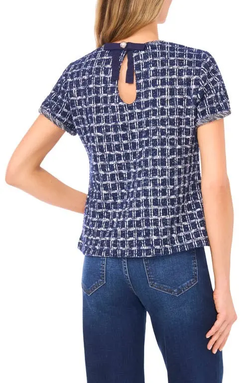CECE DUPRAZ Metallic Tweed Top