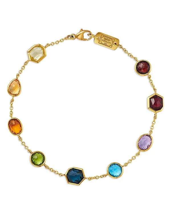 Ippolita 18k Yellow Rock Candy Gemstone Link Bracelet - Gold