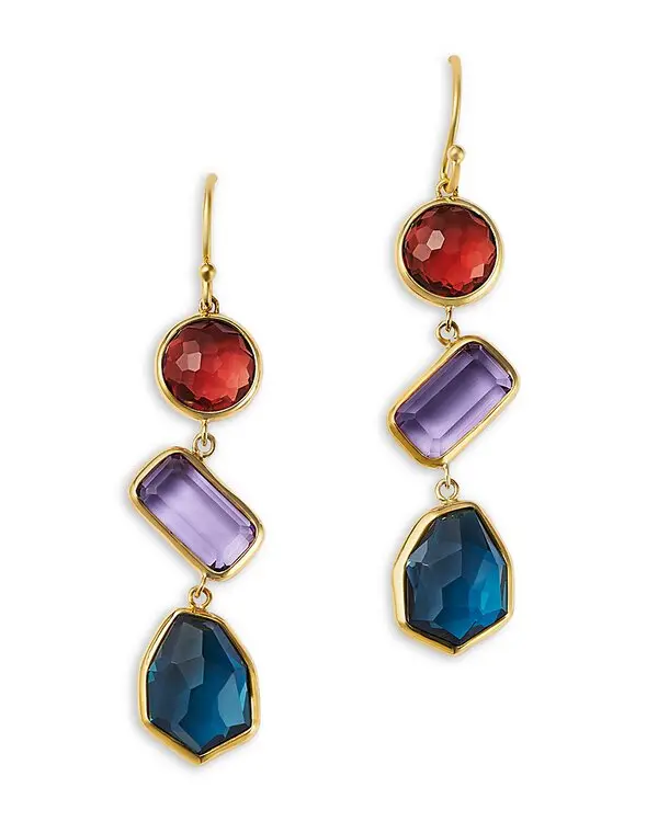 Ippolita Rock Candy Triple Gemstone Drop Earrings - Gold