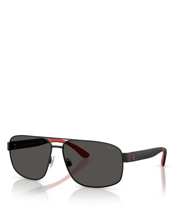 Polo Ralph Lauren 62mm Aviator Sunglasses - Matte Black