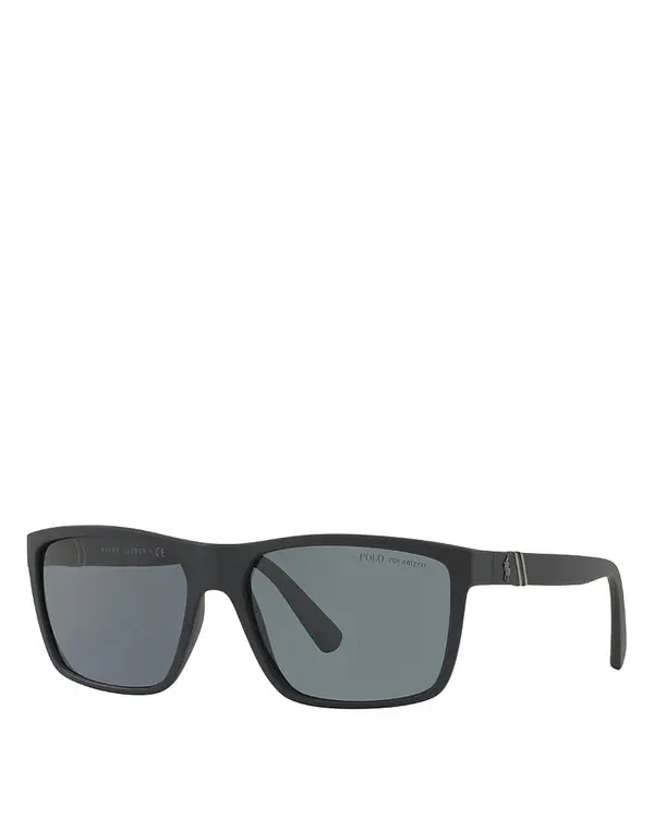 Polo Ralph Lauren Rectangle Sunglasses, 59mm - Matte Black