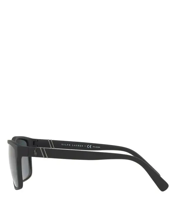 Polo Ralph Lauren Rectangle Sunglasses, 59mm - Matte Black