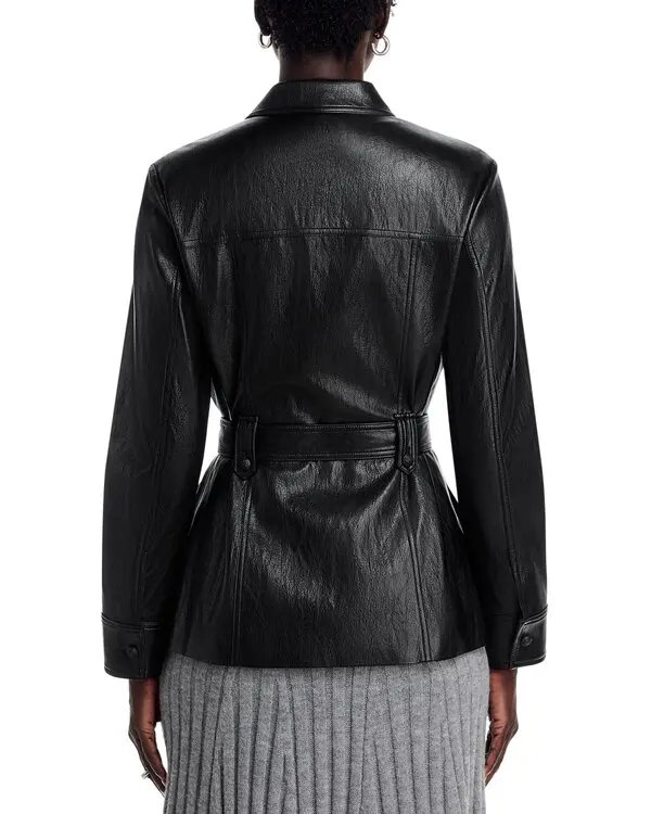 Kobi Halperin Rowan Faux Leather Belted Jacket