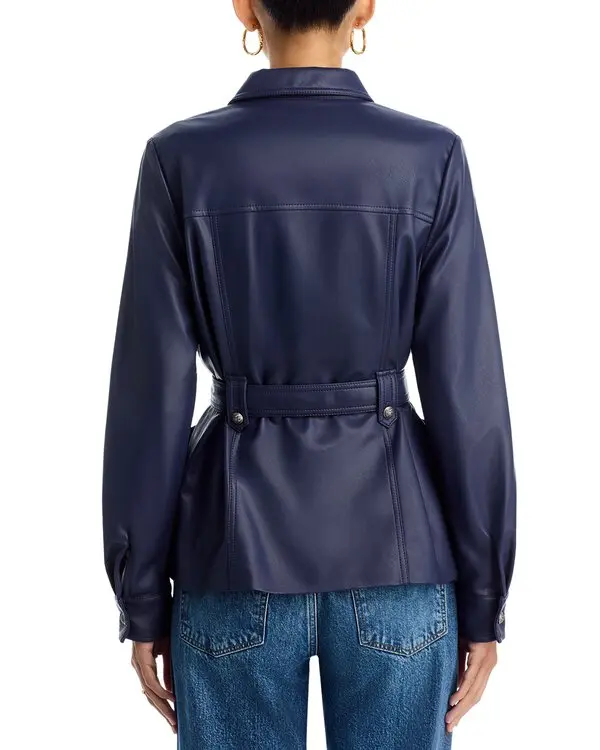 Kobi Halperin Rowan Faux Leather Jacket - Navy