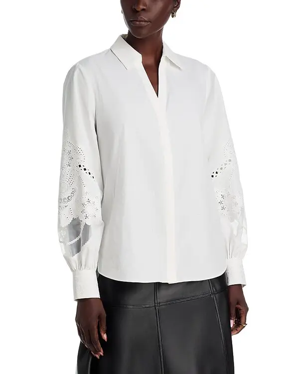Kobi Halperin Calla Lace-sleeve Blouse