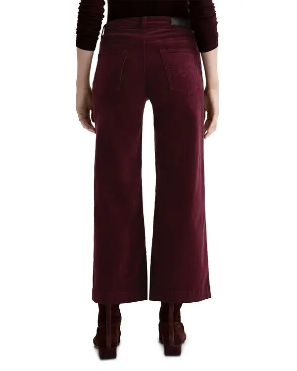 Ag Saige Corduroy Crop Wide-leg Jeans - Winery