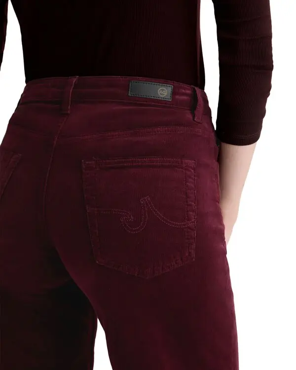 Ag Saige Corduroy Crop Wide-leg Jeans - Winery