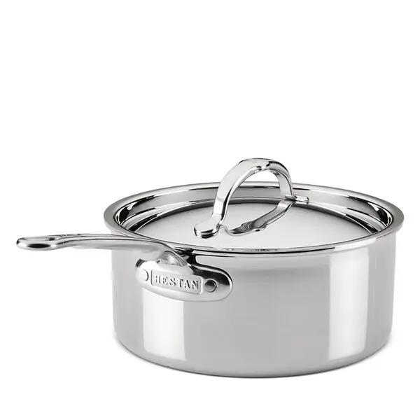 HESTAN Probond Luxe 3 Quart Professional Clad Stainless Steel Saucepan With Lid - Silver