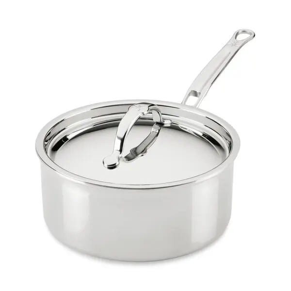 HESTAN Probond Luxe 3 Quart Professional Clad Stainless Steel Saucepan With Lid