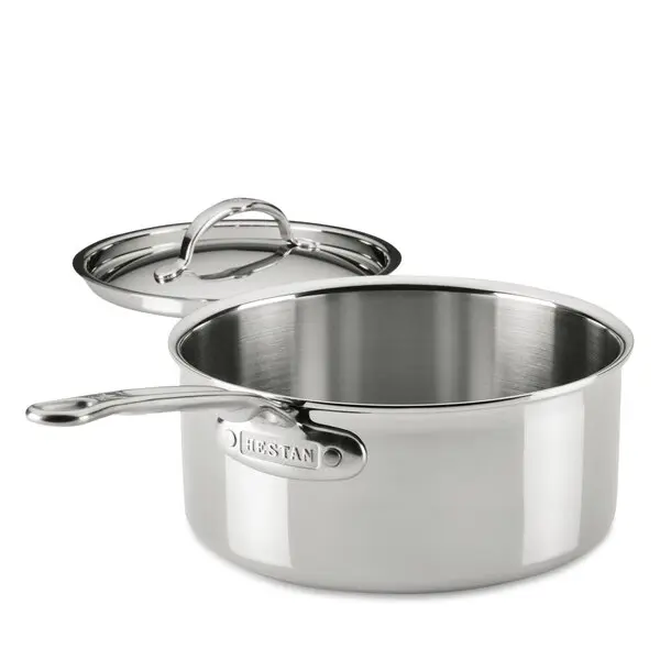 HESTAN Probond Luxe 3 Quart Professional Clad Stainless Steel Saucepan With Lid