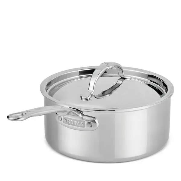HESTAN Probond Luxe 3 Quart Professional Clad Stainless Steel Saucepan With Lid