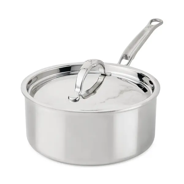 HESTAN Probond Luxe 3 Quart Professional Clad Stainless Steel Saucepan With Lid