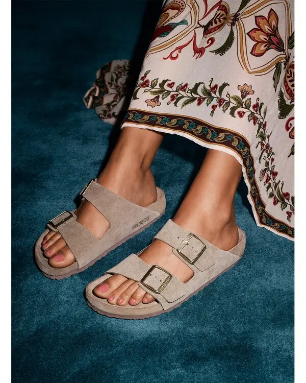 BIRKENSTOCK Arizona Exquisite Tonal Suede Sandals