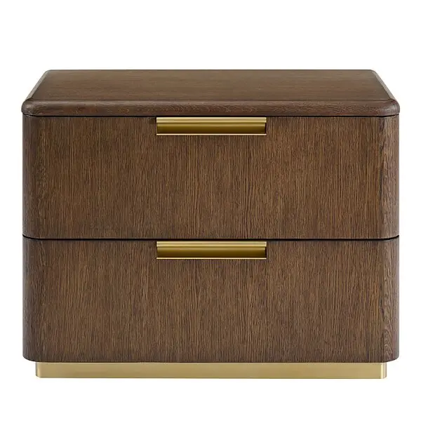 HUDSON PARK COLLECTION Soho Two Drawer Nightstand Exclusive - Oak