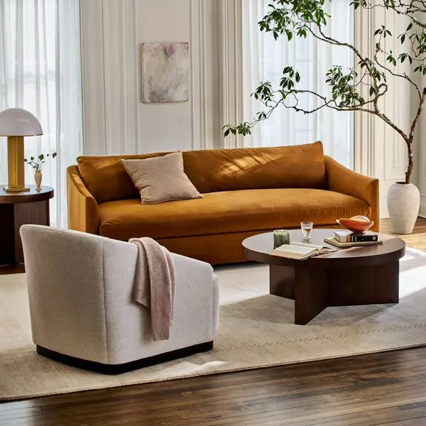 HUDSON PARK COLLECTION Astor 92' Sofa - Brown