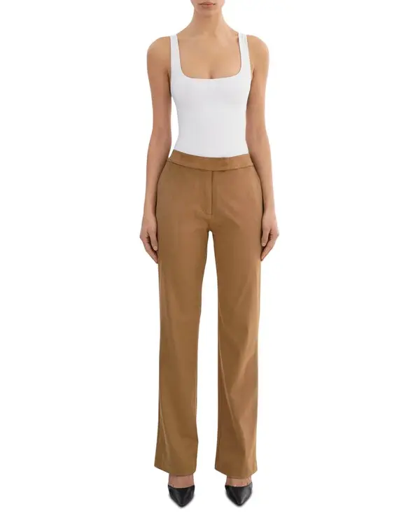LAMARQUE High-rise Straight Leg Trousers