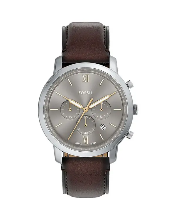 Fossil Neutra Chronograph, 44mm - Silver/brown