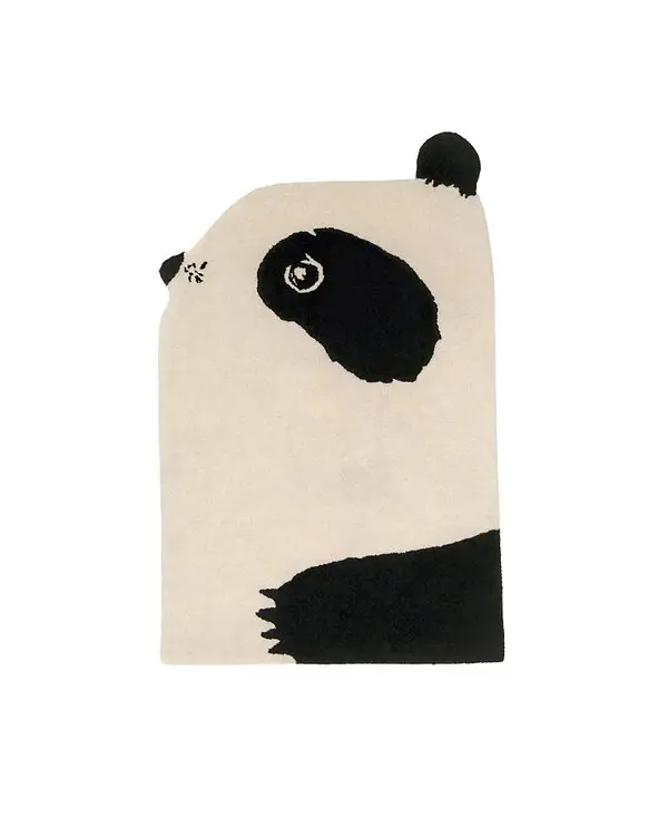 EO PLAY Panda Rug - Black And White