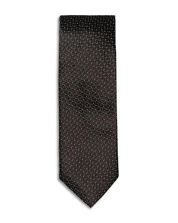 Eton Pin Dot Silk Tie - Black