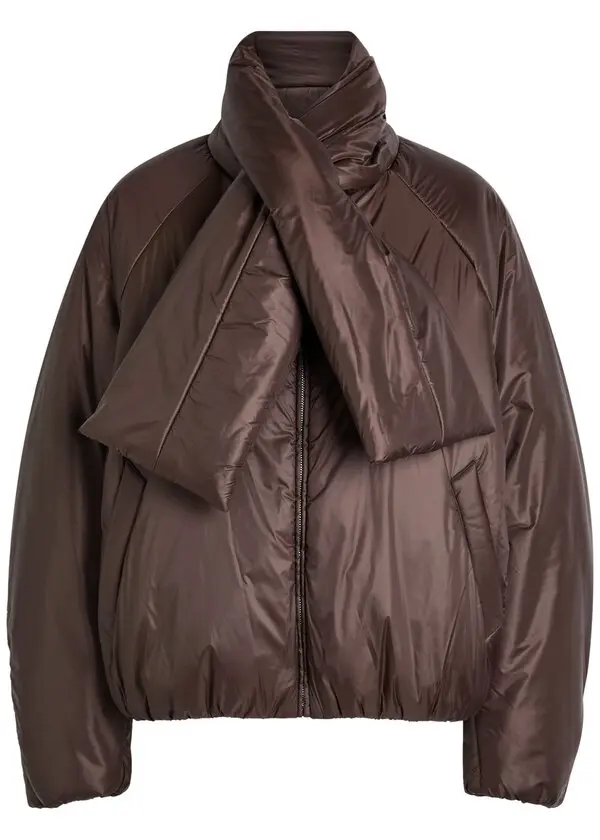 ARMARIUM Scarf-effect Padded Nylon Jacket