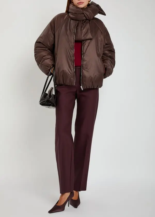 ARMARIUM Scarf-effect Padded Nylon Jacket