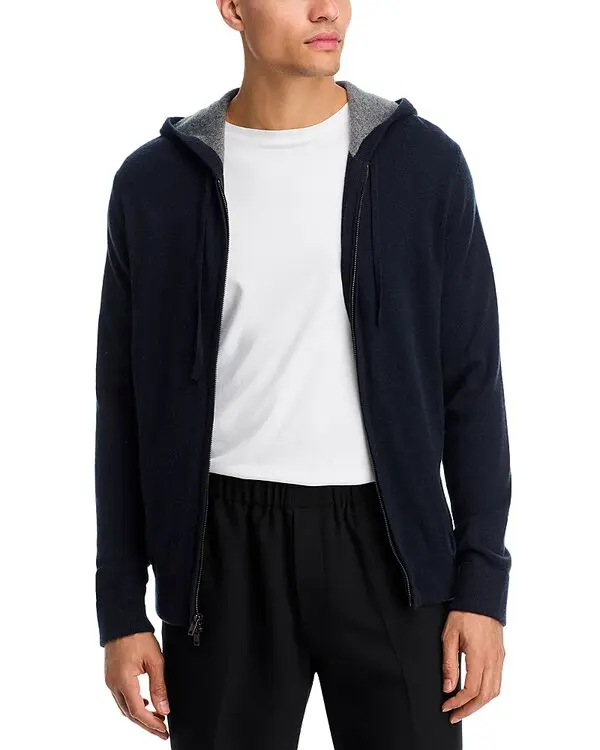Vince Cashmere Zip-up Hoodie - Coastal/medium Gray