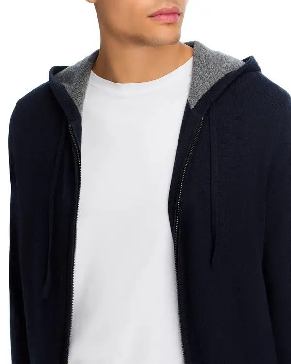 Vince Cashmere Zip-up Hoodie - Coastal/medium Gray