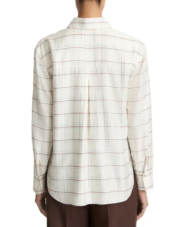 Vince Checked Plaid Button-front Shirt
