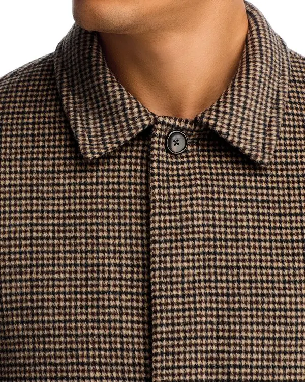 Vince Houndstooth Bomber Jacket - Dark Roast