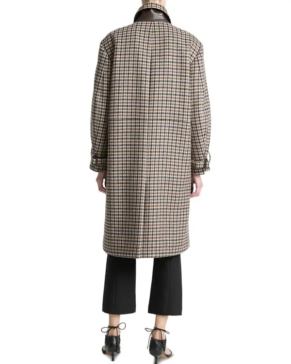 Vince Plaid Car Coat - Multi Chec