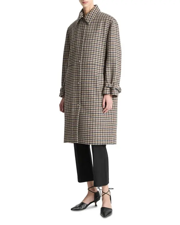 Vince Plaid Car Coat - Multi Chec
